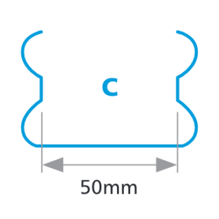 Colorbond Post Type C 50mm - Metroll - Screenline Systems